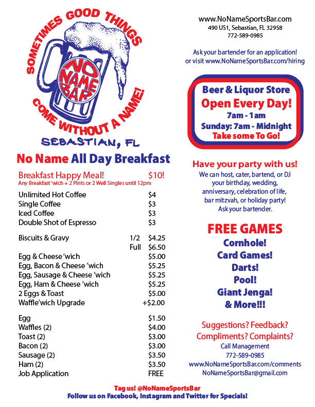 No Name Sports Bar | Your Local Hometown Bar